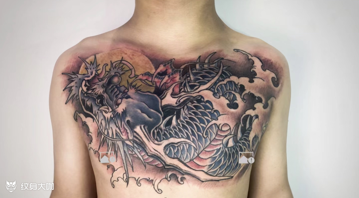 胸部老传统纹身图案大全 纹身大咖